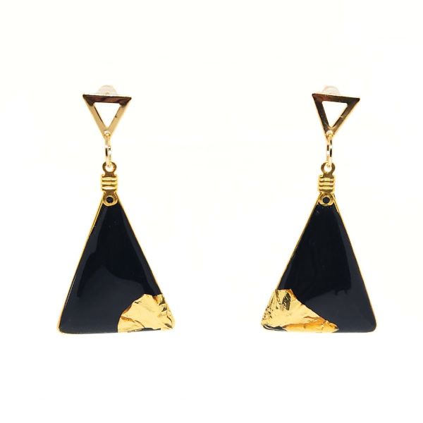 Midnight Gold Triangle drops - The Ear Post